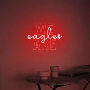 Custom Mascot Neon Sign, School Team Sign, Team Mascot Neon Sign ...