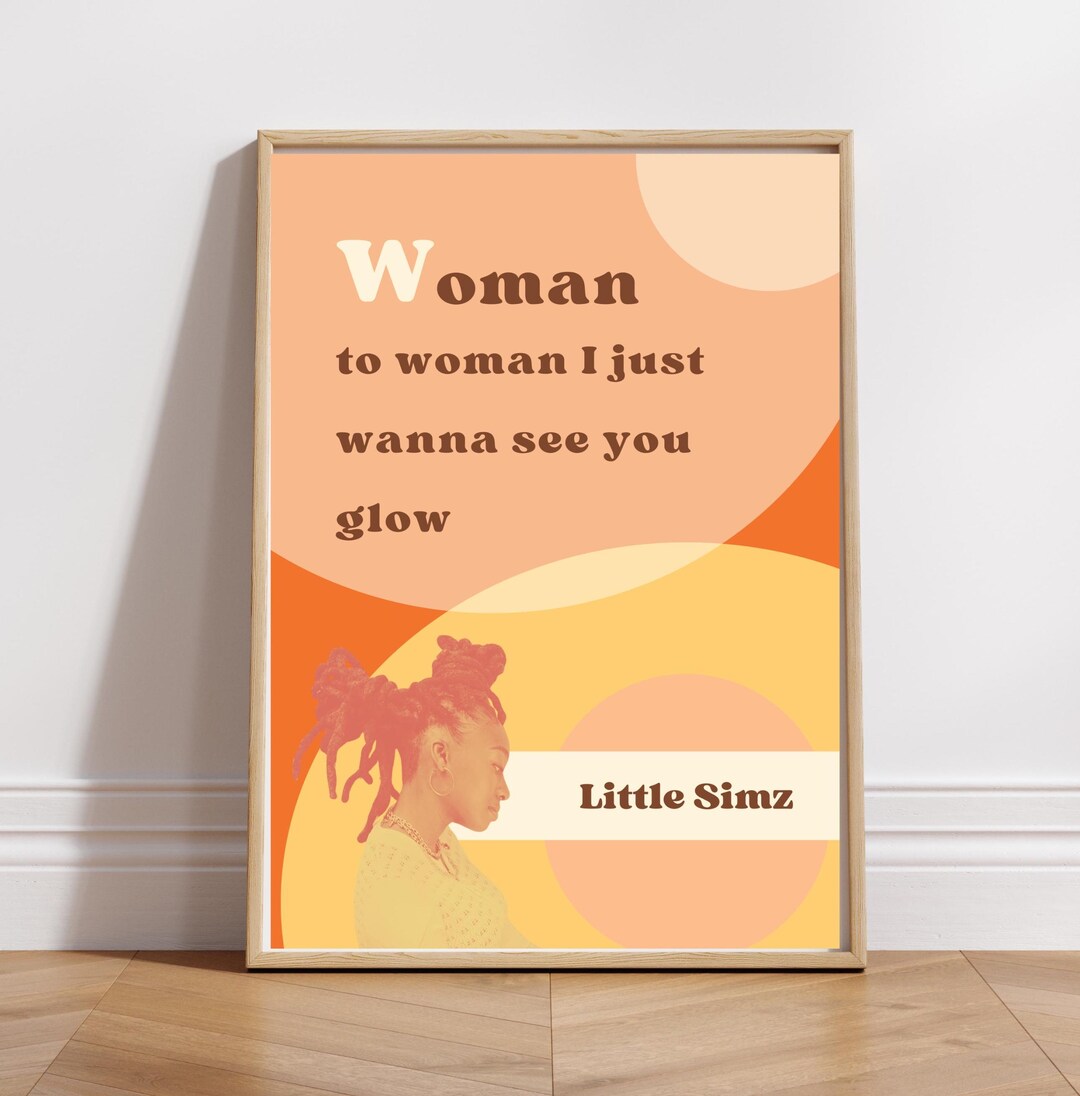Little Simz Wall Art/ Poster, Woman to Woman, Little Simz Print, UK Rap ...