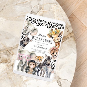 Editable Party Animals Birthday Invitation|leopard Print| Wild Safari ...