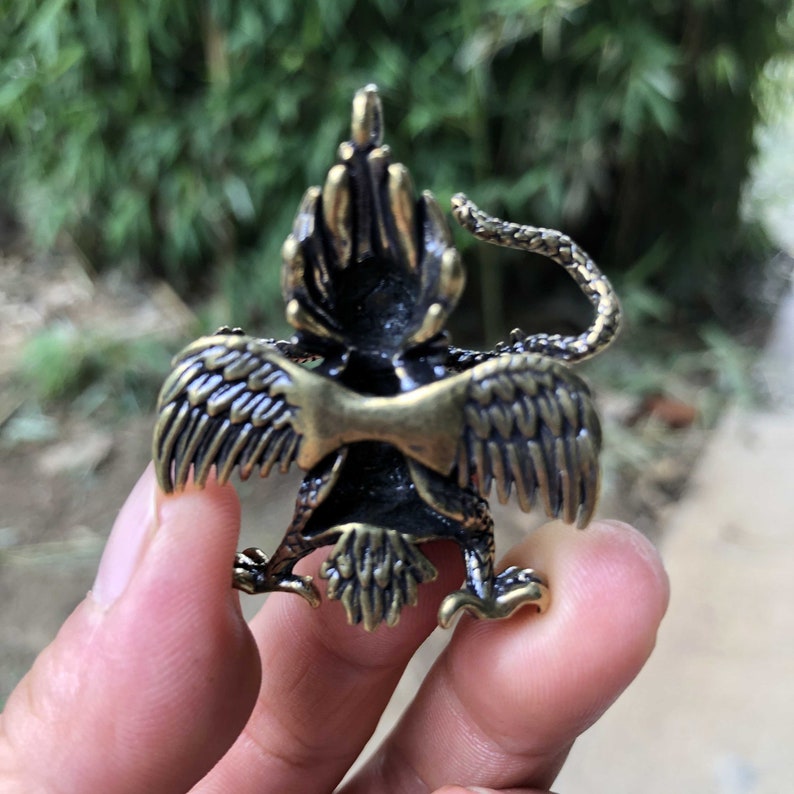 Tantra Buddhism Spread Wings Dapeng Bird Statue Pendant, Protection ...