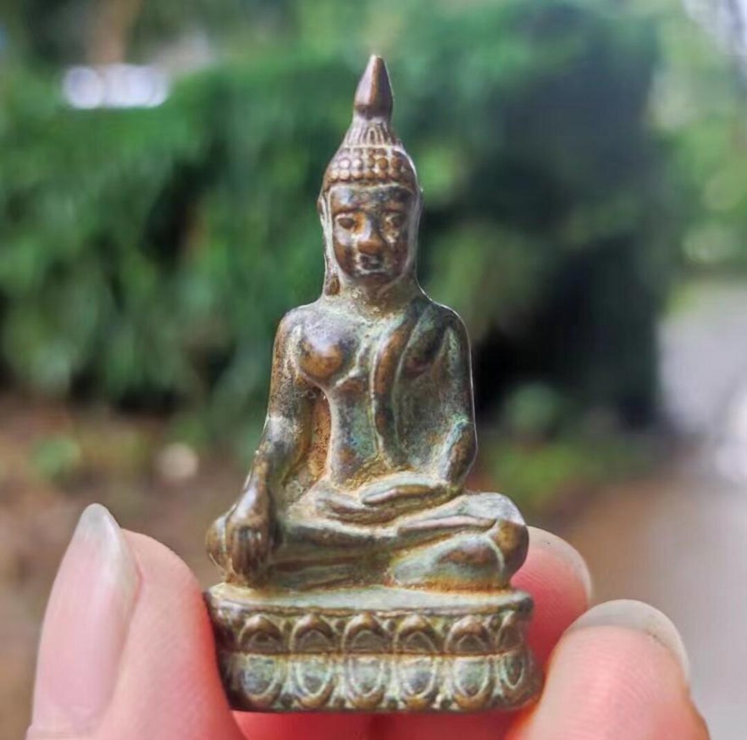 VTG Solid Copper Mini Buddha Statue Copper Amitabha Nice Little Tiny ...