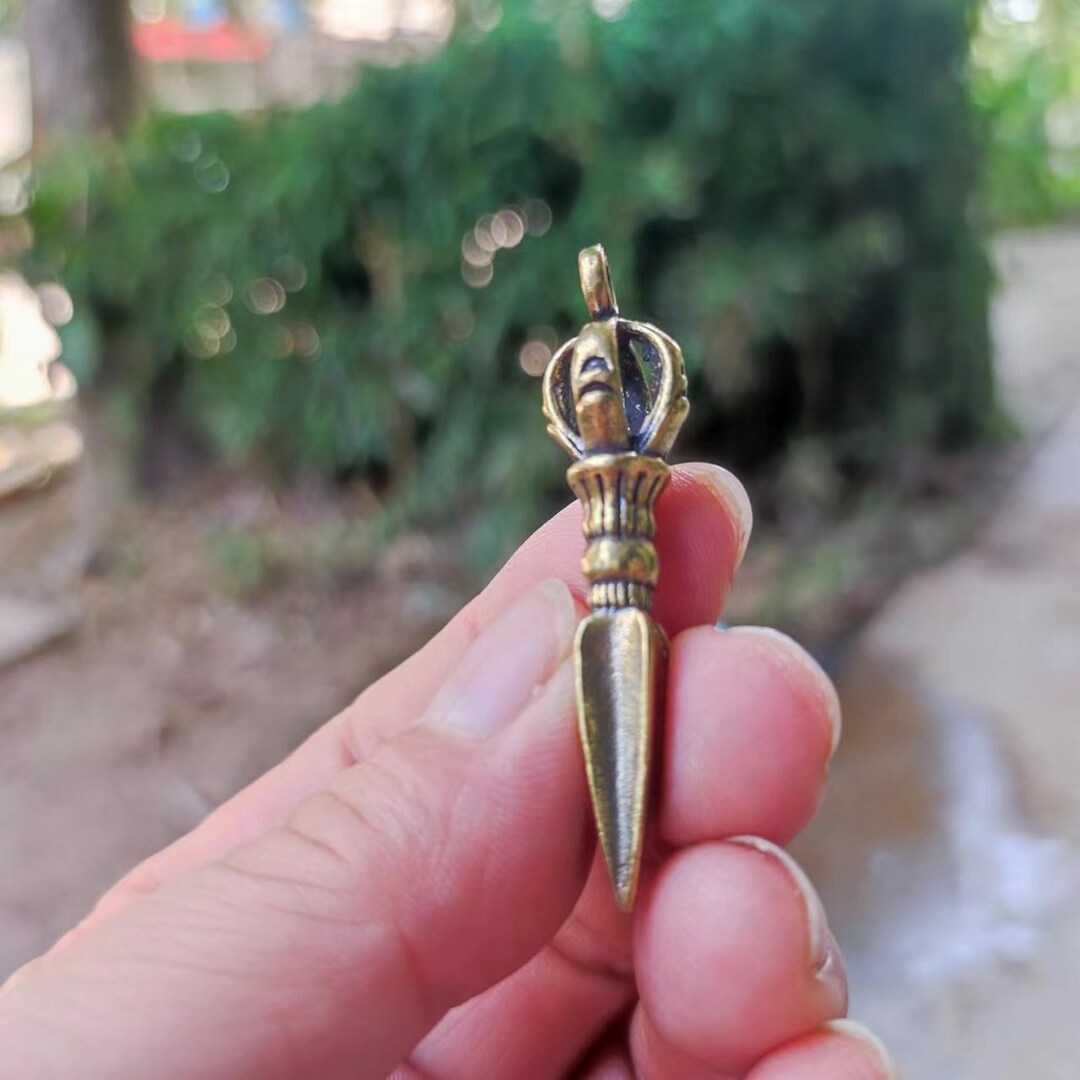 Get 2 Tibetan Nepal Tantra Buddhism Brass Talisman Four Branches Vajra ...