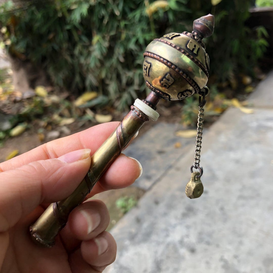 Nepal Handcrafted Ball Prayer Wheel With Metal Handle,buddhist ...