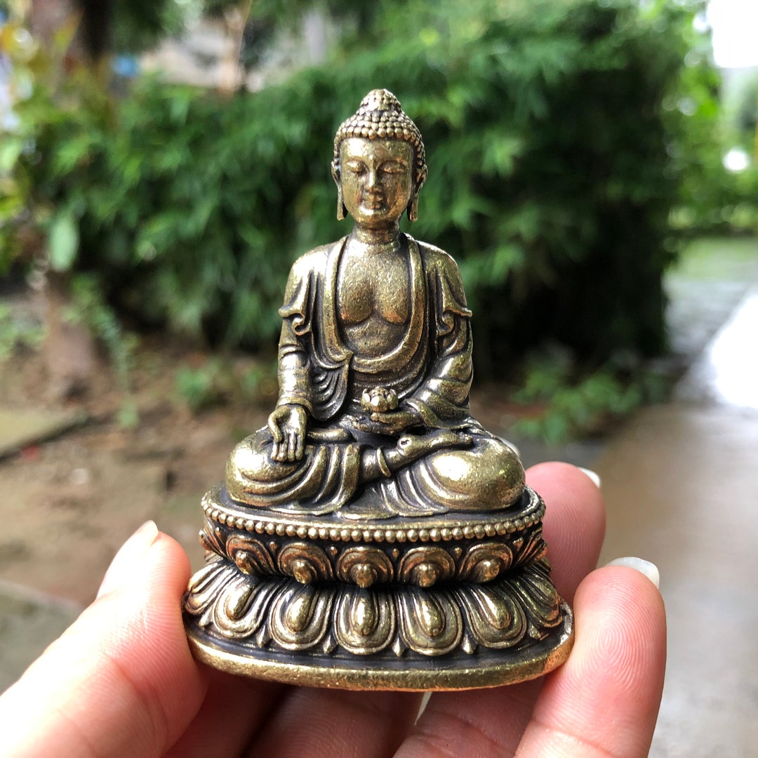 Tibetan Small Brass Buddha Statue Copper Gautama Buddha Statue Little ...