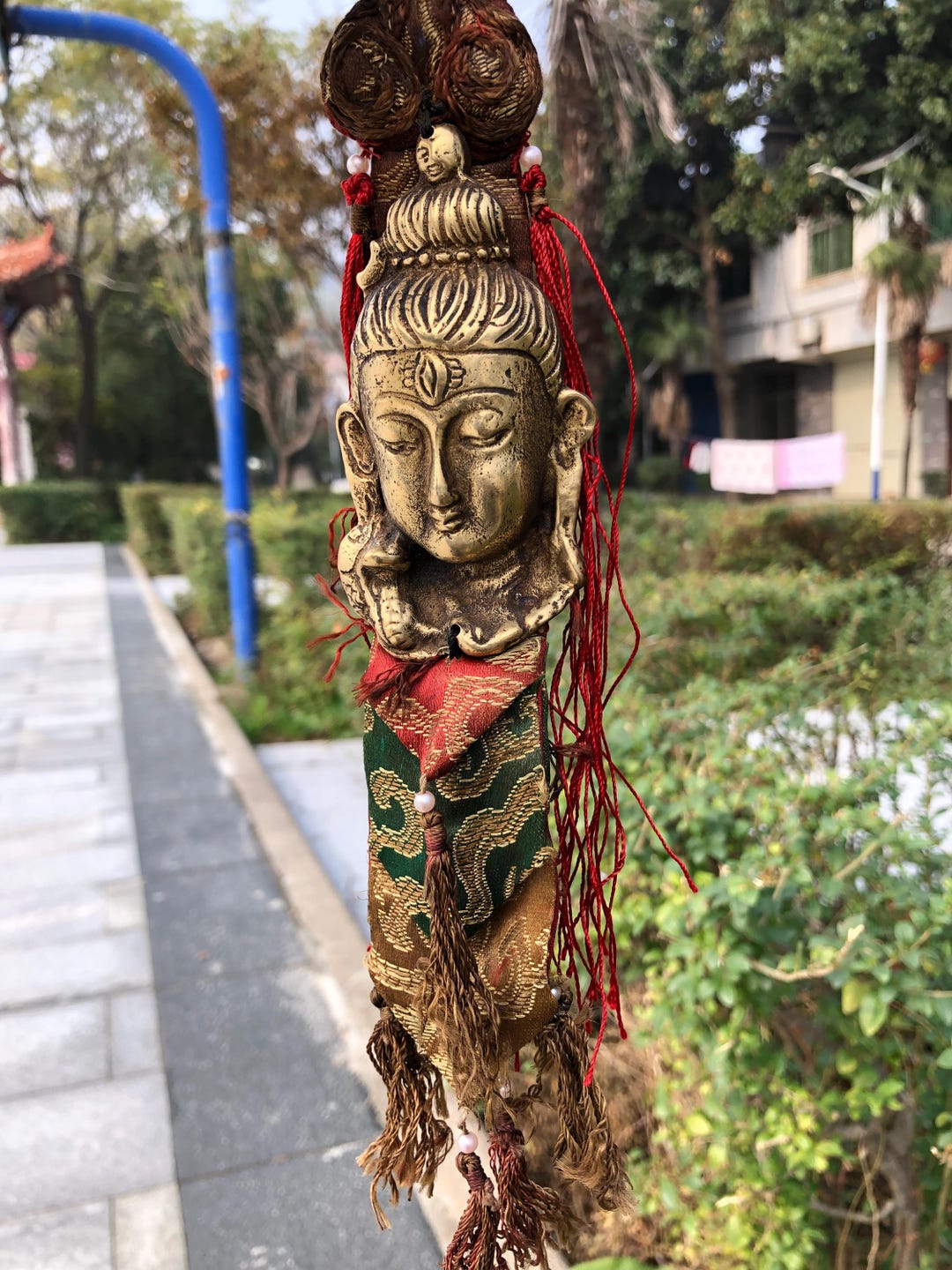 Nepal Tibet Tantra Buddhism Vintage Wall Hanging Brass Dirty Buddha ...