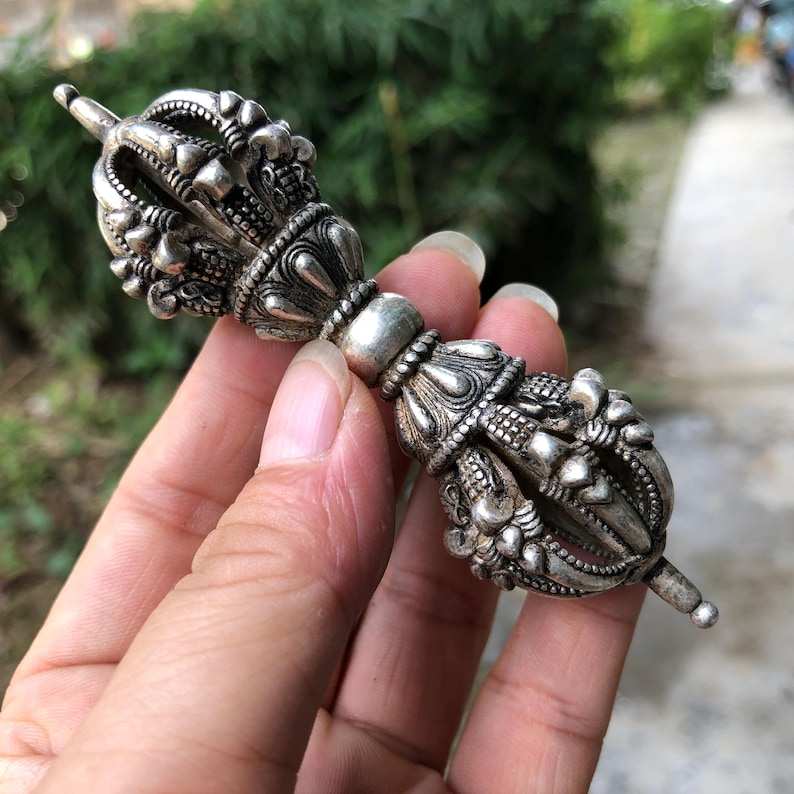 Tibetan Buddhism White Copper Nine Branches Vajra Dorje Phurpa Powerful ...
