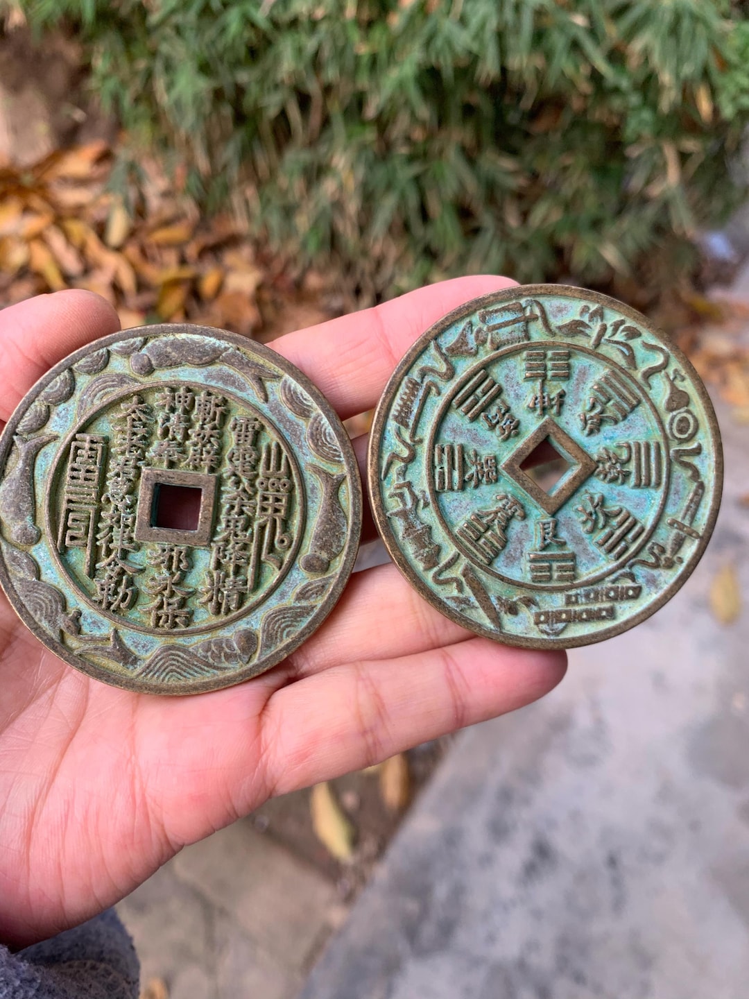 Get One Vintage Copper Prosperity Coin Round Hole Feng Shui Door ...