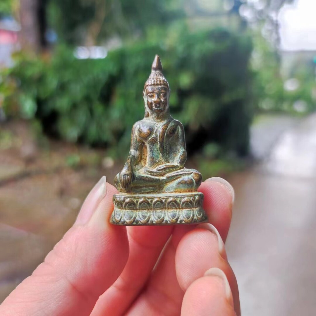 VTG Solid Copper Mini Buddha Statue Copper Amitabha Nice Little Tiny ...