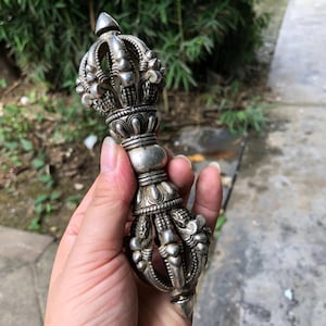 Powerful Nine Branches White Copper Vajra Dorje Phurba: Tibetan ...