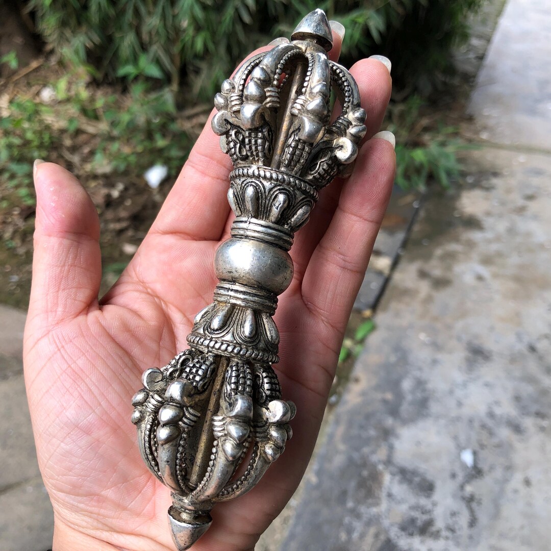 Powerful Nine Branches White Copper Vajra Dorje Phurba: Tibetan ...