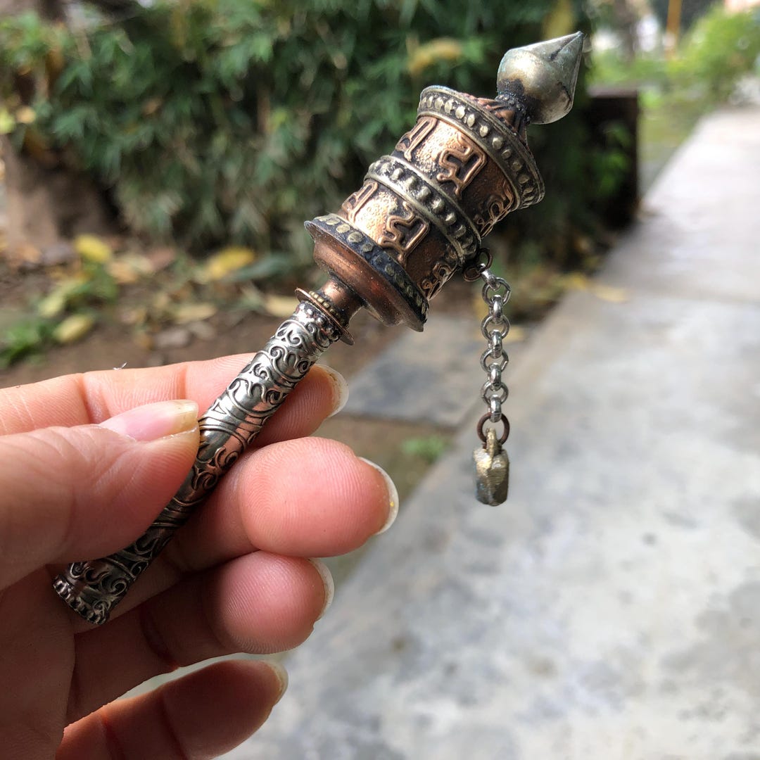 Nepal Handcrafted Small Prayer Wheel With Metal Handle,buddhist ...