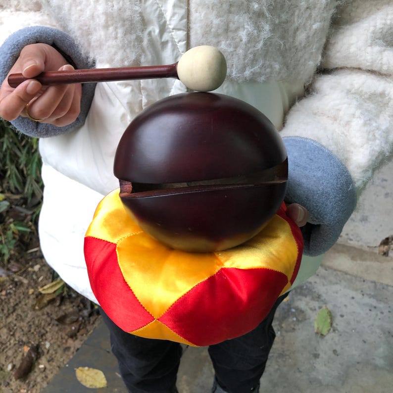 Set of 3 Wooden Muyu Mokugyo Buddhists Monk Instrument Drum Fish Altar ...