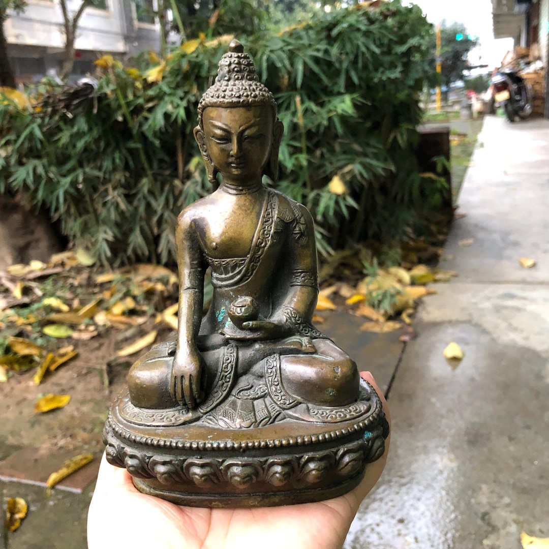 Tibetan Buddha Statue for Home Decor, Bronze Buddha Outdoor for Zen ...