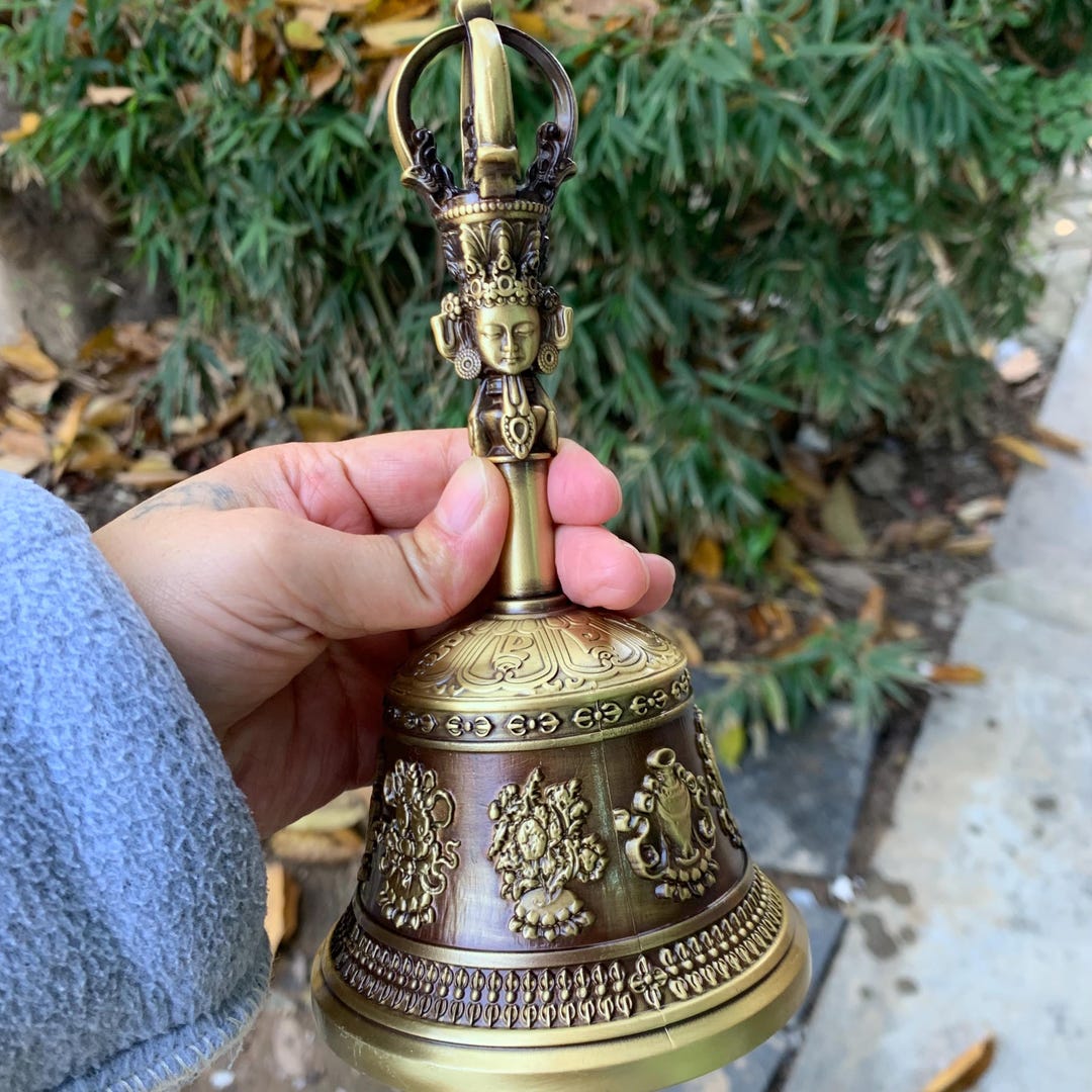 Tibetan Five Pronged Vajra Bell Nepal Buddhist Ritual Singing Bowl ...