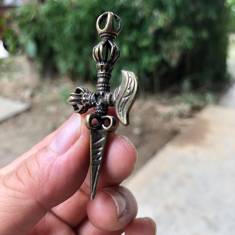 Tibetan Nepal Buddha Tantra Buddhism Cross Axe Vajra Phurpa Pendant ...