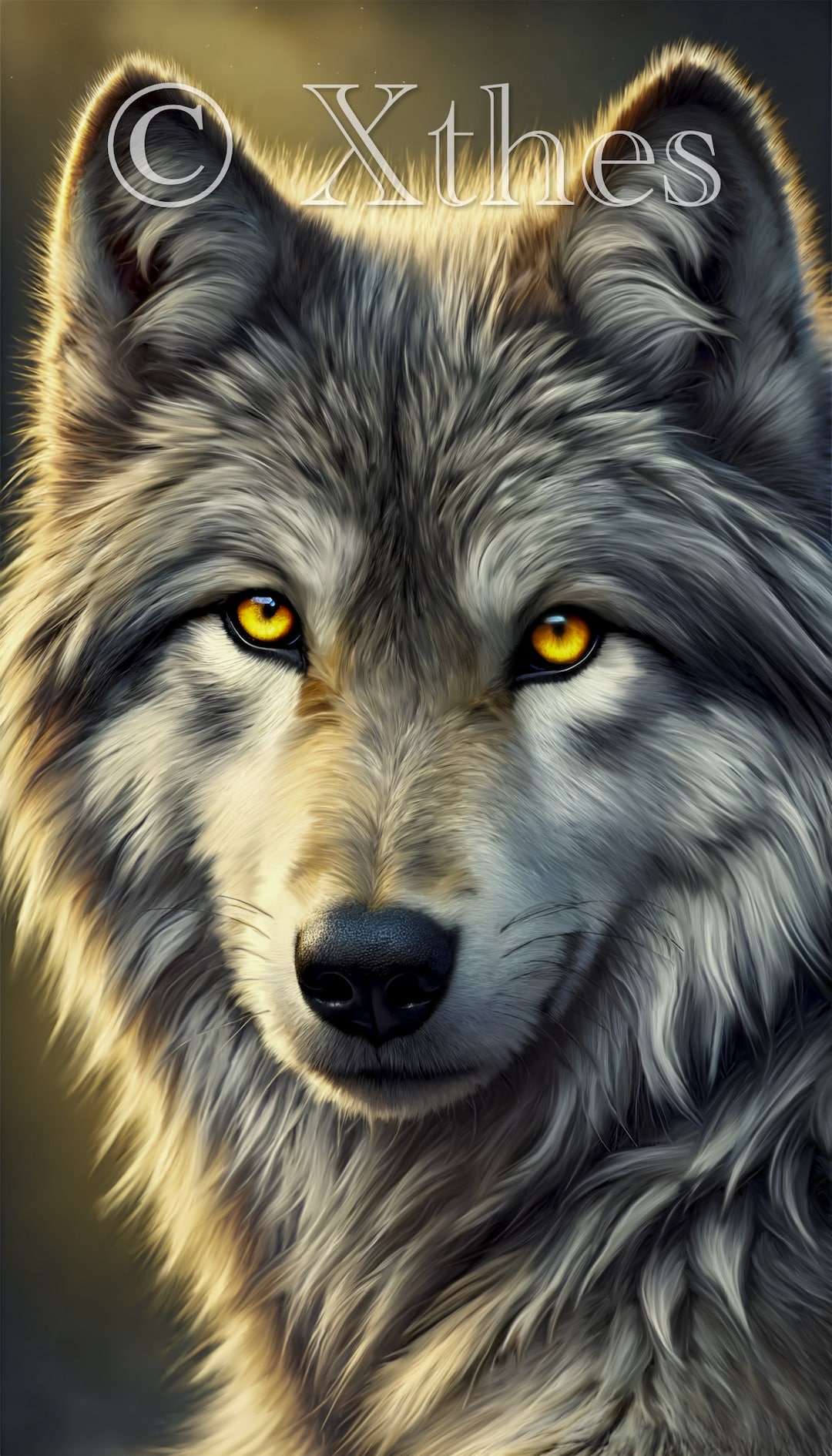 Stunning Wolf Portrait - High-resolution Digital Download | Wildlife ...
