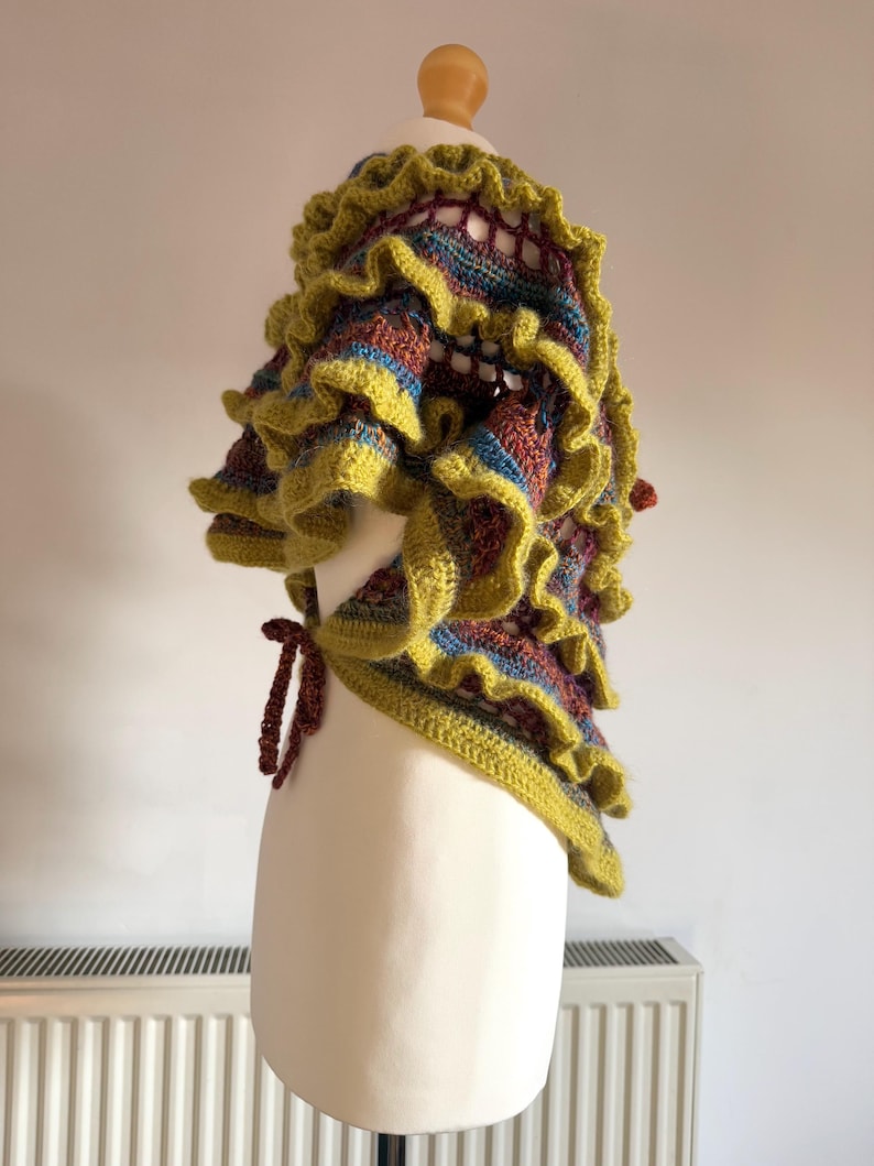 Sunset Ruffle Vest PDF Crochet Pattern: Crochet Cardigan, Crochet Vest ...