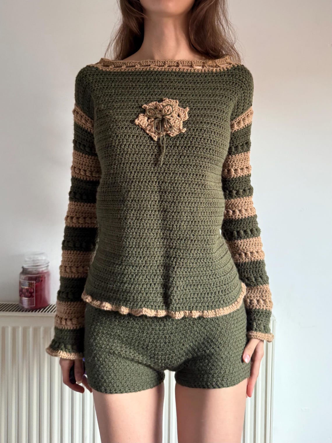 Snowflake Jumper Crochet Pattern: Oversized Bi-colour Sweater (PDF ...