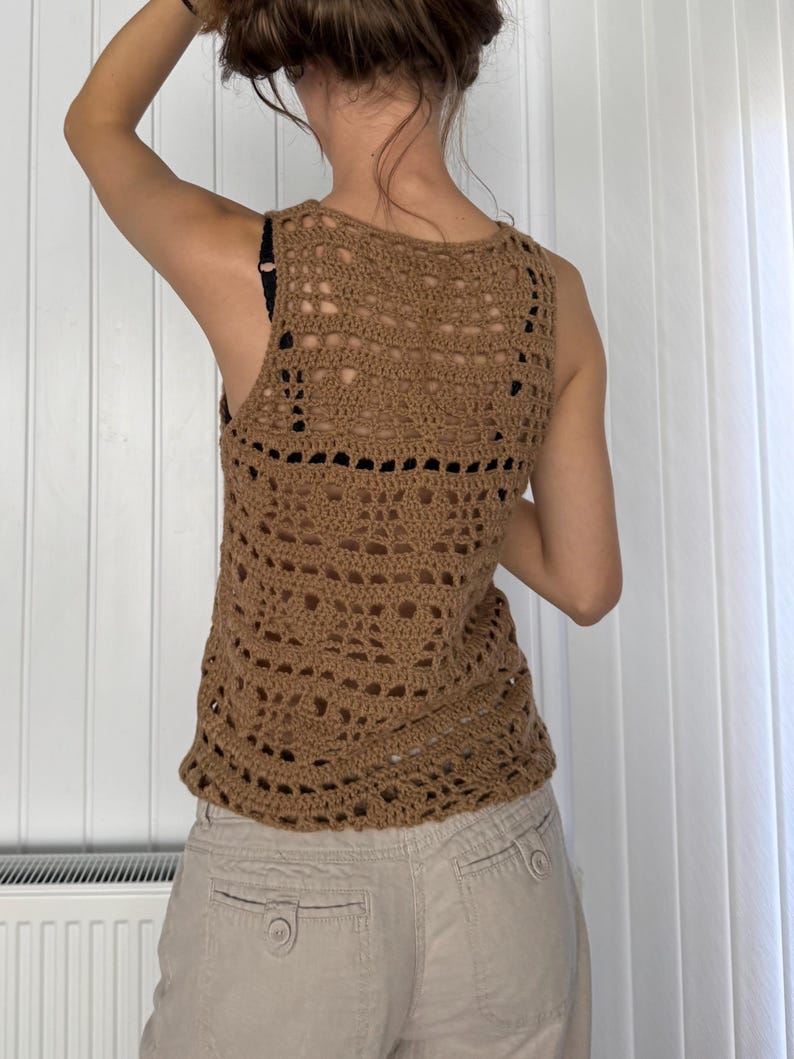 Heart Lace Tank Top Crochet Pattern | Y2K Boho Festival (PDF Download ...