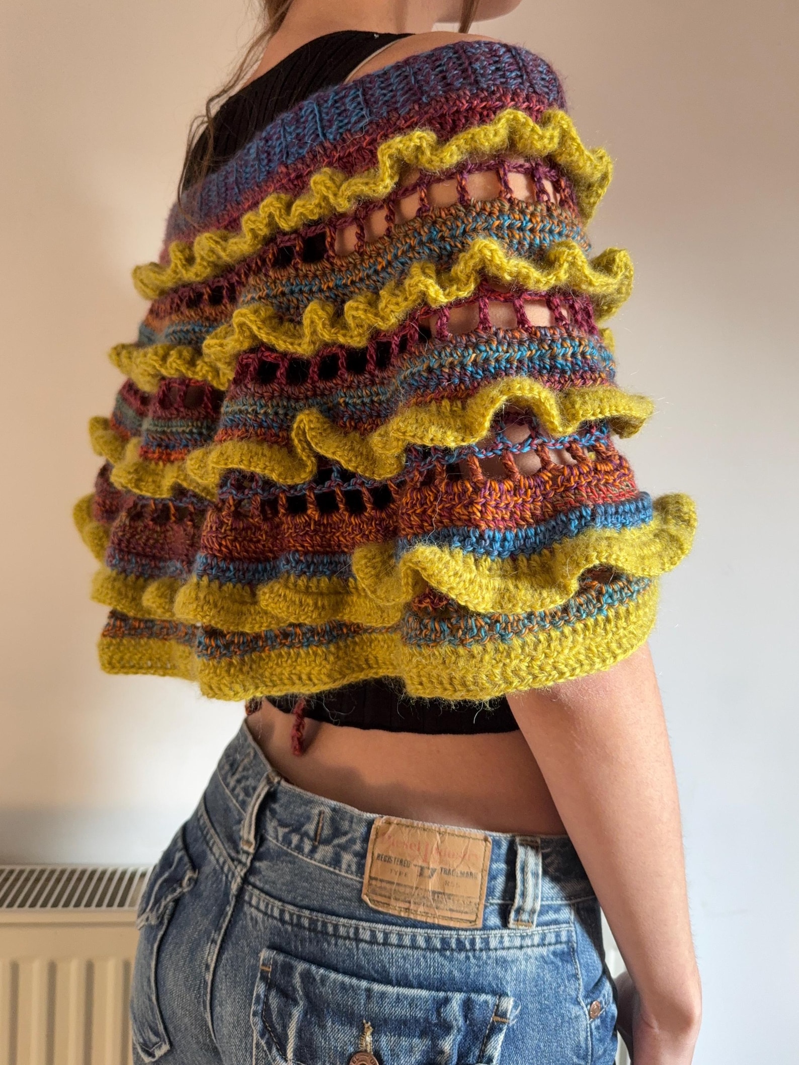 Sunset Ruffle Vest PDF Crochet Pattern: Crochet Cardigan, Crochet Vest ...