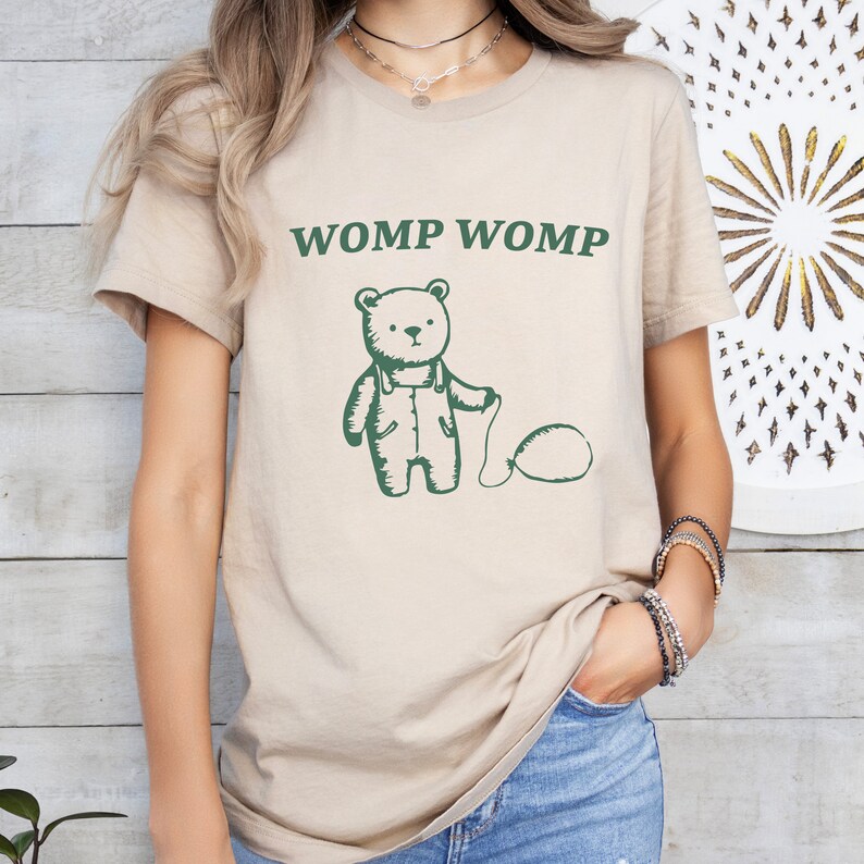Womp Womp Funny Retro Shirt,unisex Meme Bear T Shirt,funny Gag T Shirt, Graphic Shirt, Relaxed ...