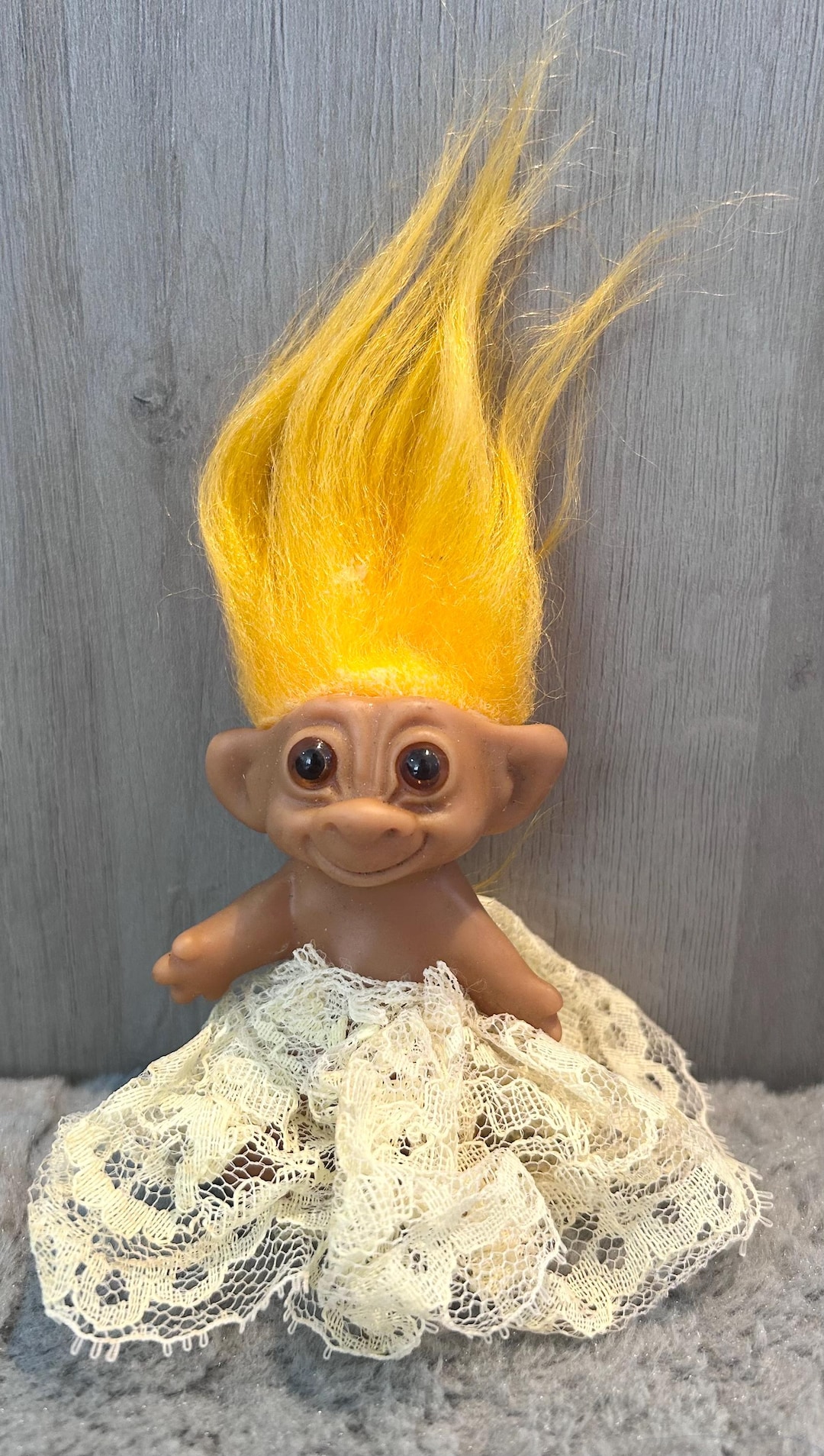 1980s Vintage Wishnik Troll Doll Double Horseshoe Uneeda Troll Figure 3 ...