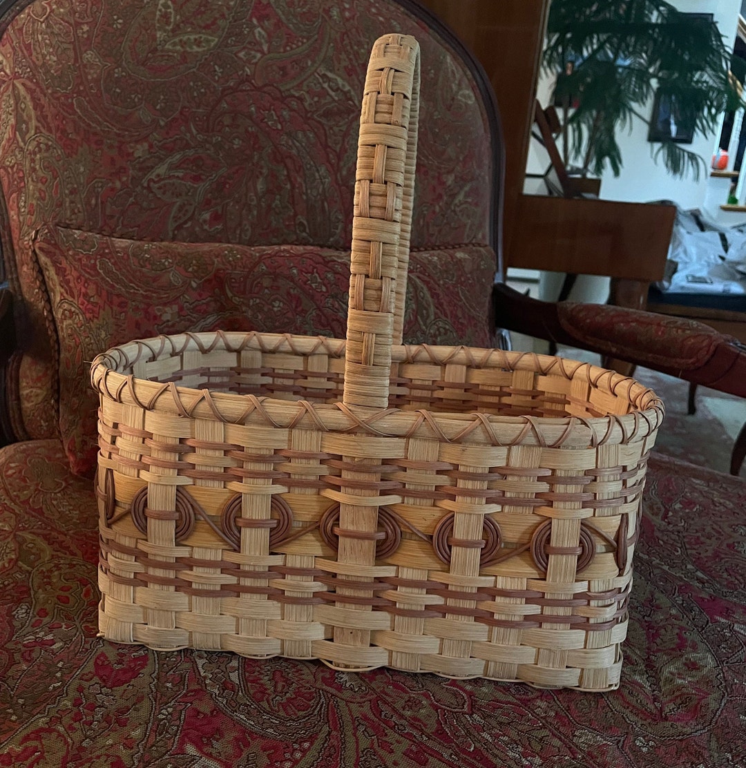 Vintage Woven Basket Detailed Design Beautiful - Etsy
