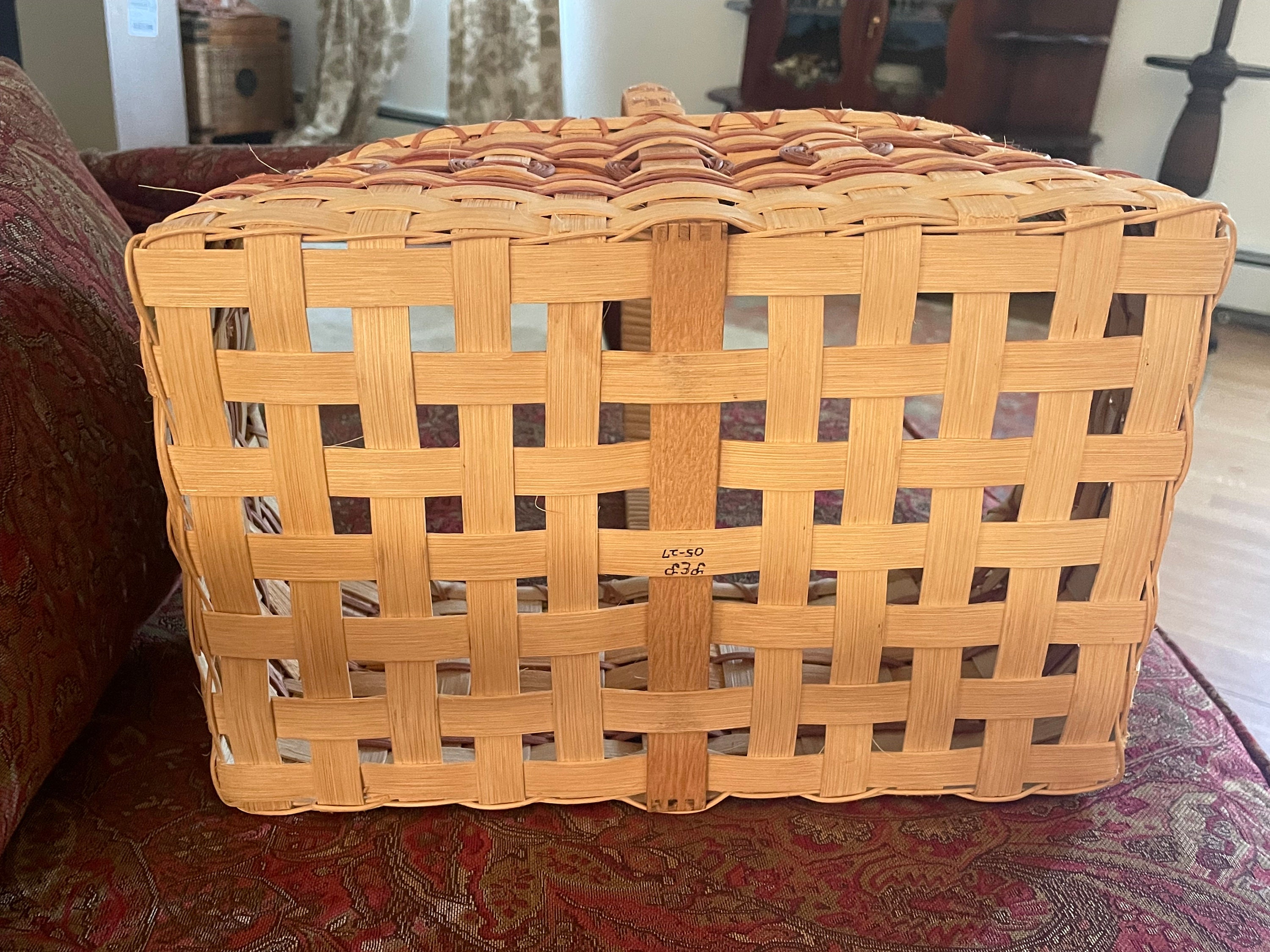 Vintage Woven Basket Detailed Design Beautiful - Etsy