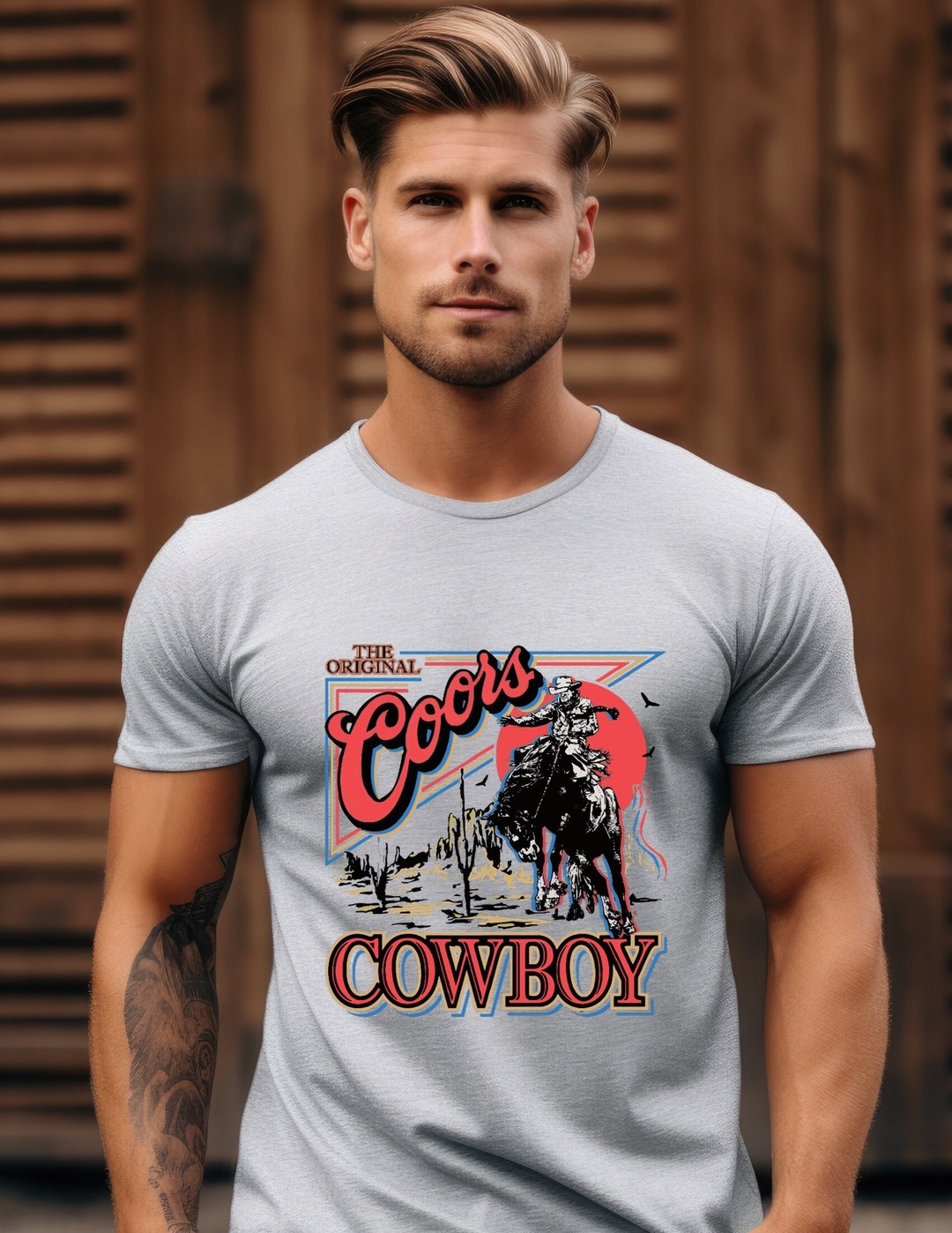 Coors Western Cowboy T-shirts, 90s Western T-shirt, Rodeo Cowboy Shirts ...