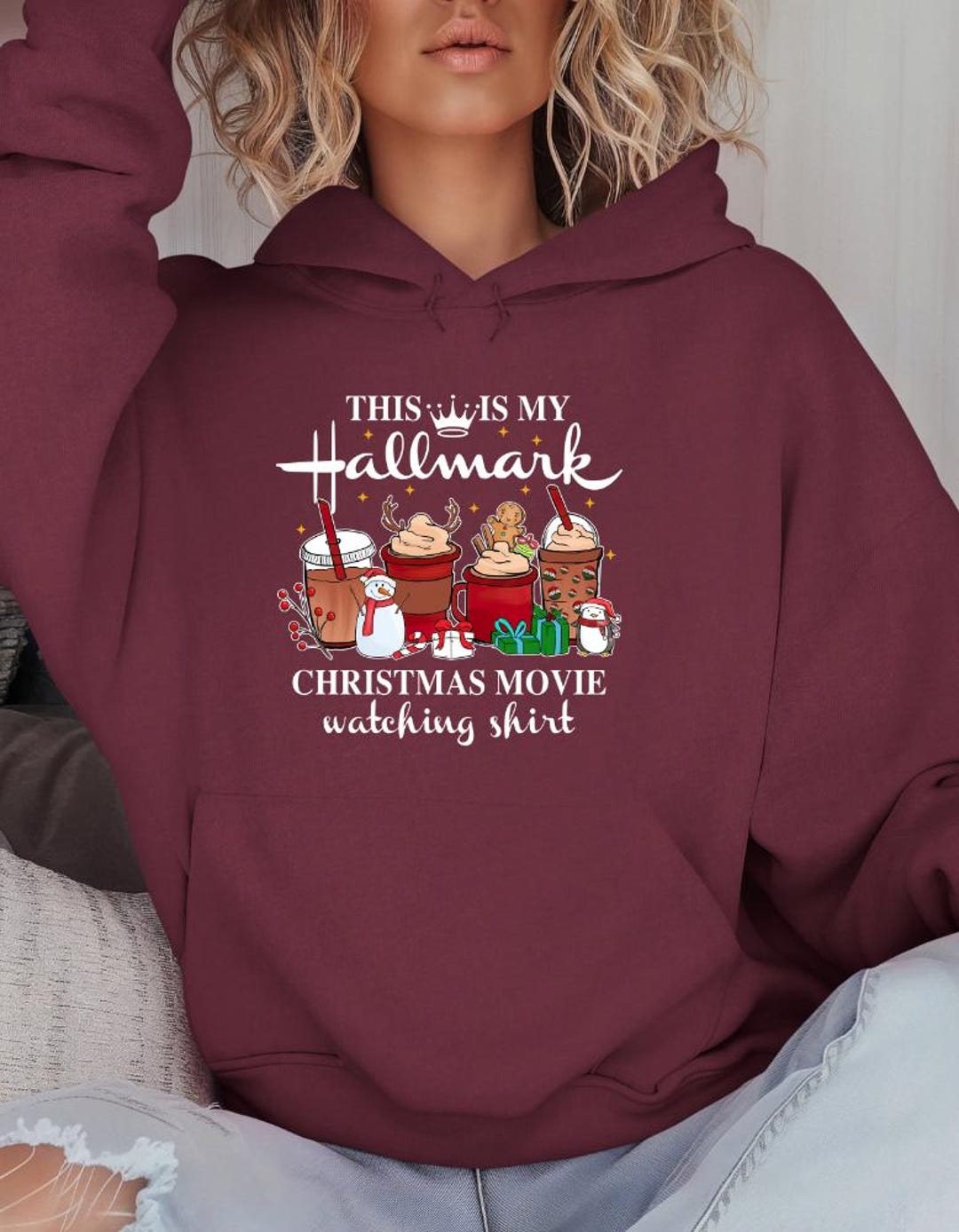 This is My Hallmark Christmas Movie Watching Hoodie, Hallmark Christmas ...