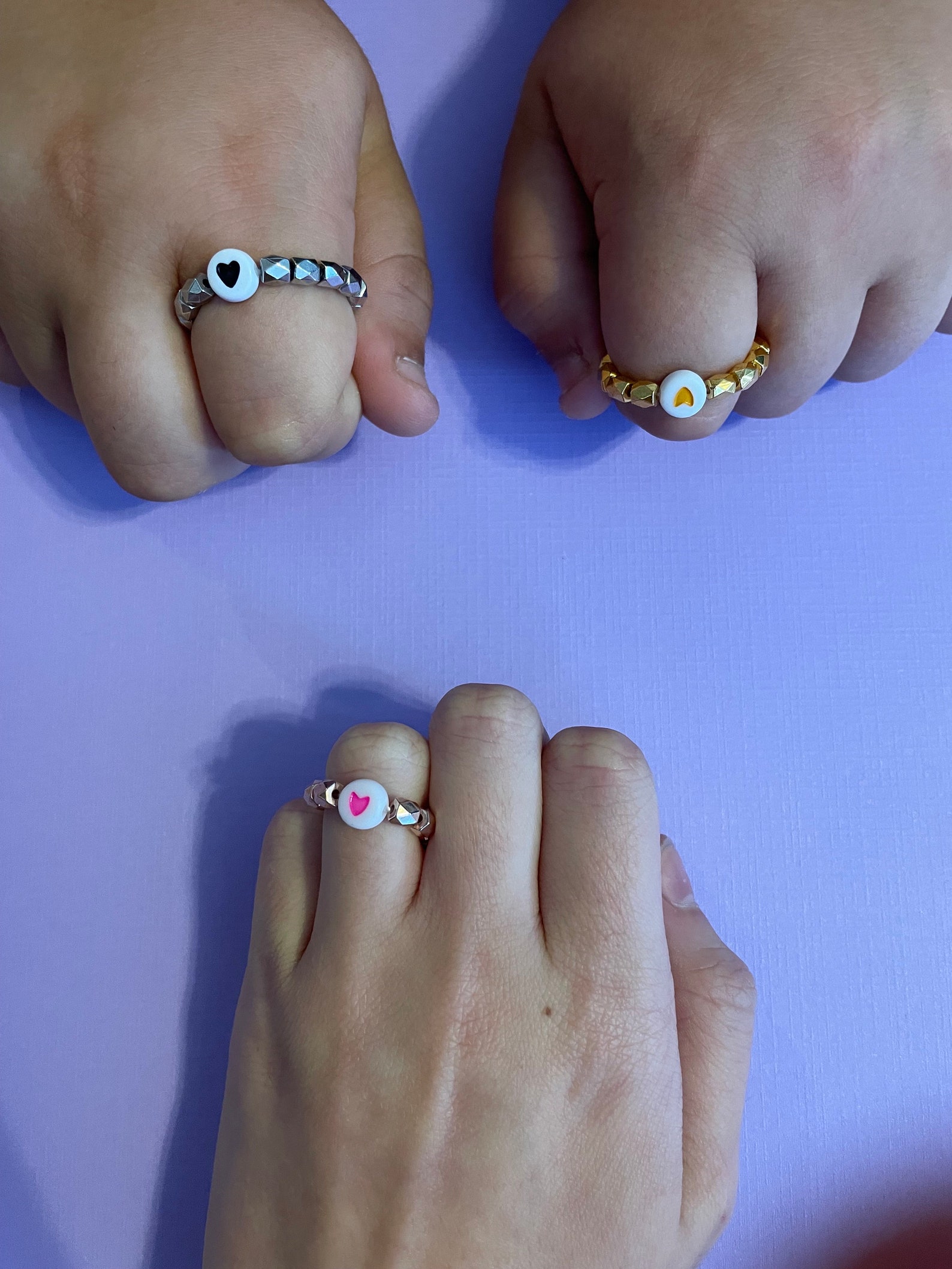 Handcrafted Sun, Moon, and Star Themed Clay Bead Ring Perfect Handmade ...