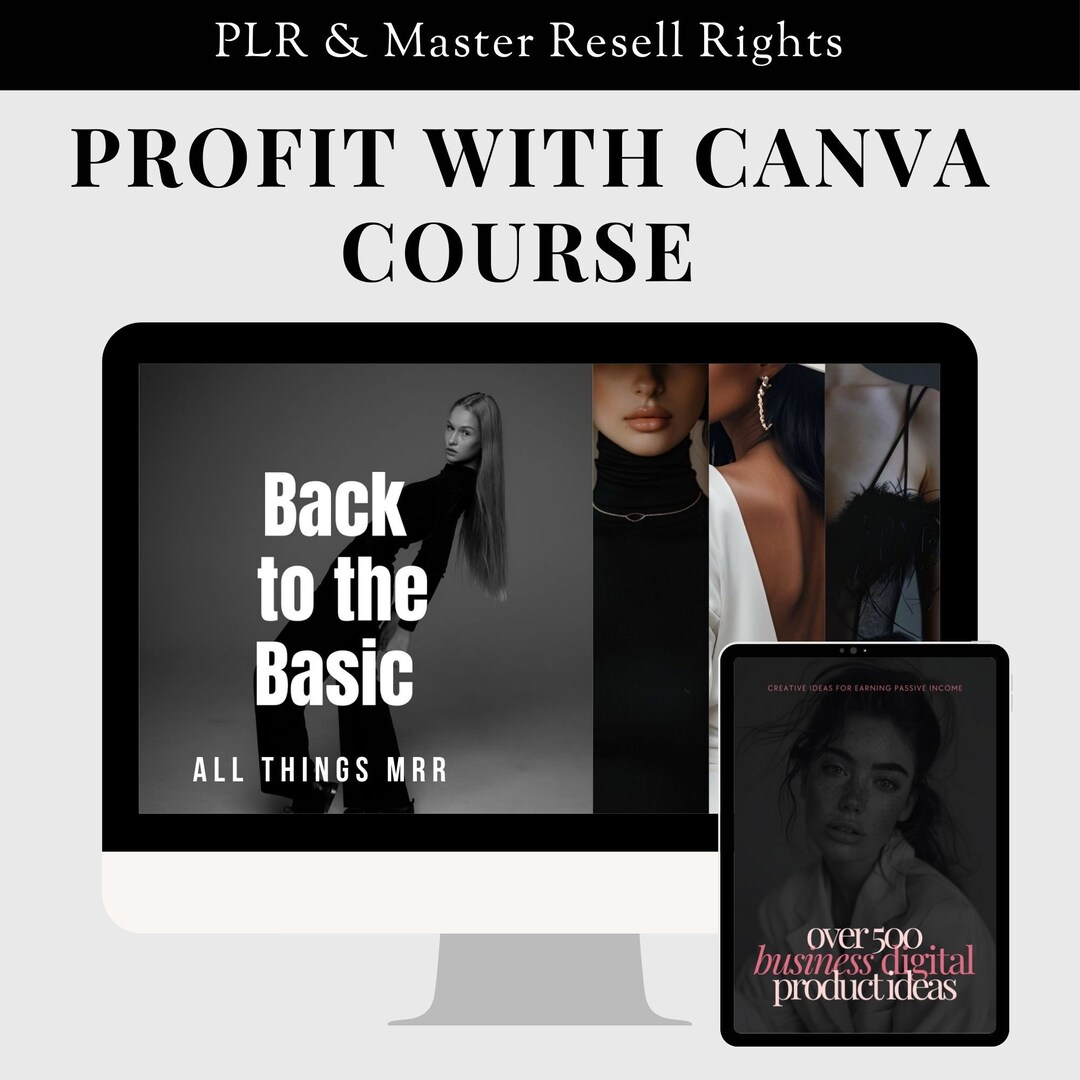 Canva Course Digital Marketing Course MRR Canva Guide PLR Digital Product Master Resell Rights ...