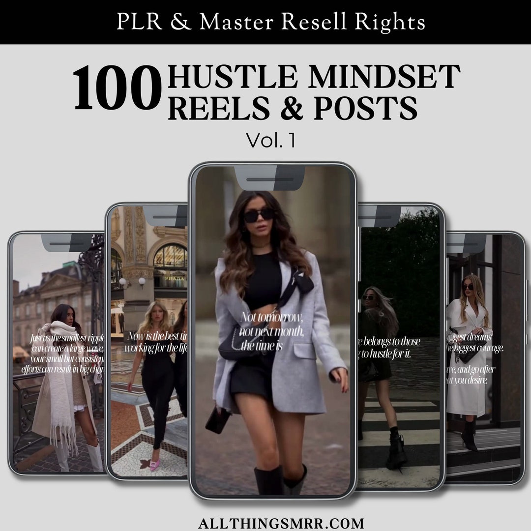 Hustle Mindset Instagram Reels: Luxury Faceless Videos (MRR) - Etsy