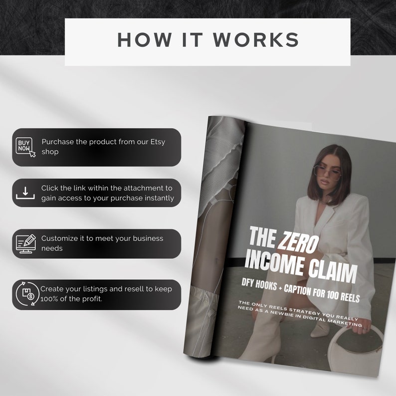Zero Income Claim Guide: DFY Hooks & Captions, Faceless Marketing (MRR ...