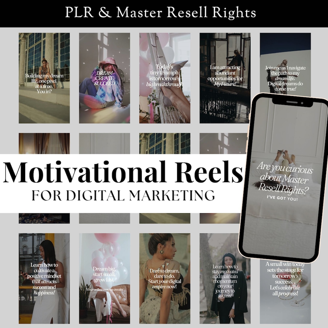 Motivational Reels Instagram MRR Canva Template Stock Videos Positive ...