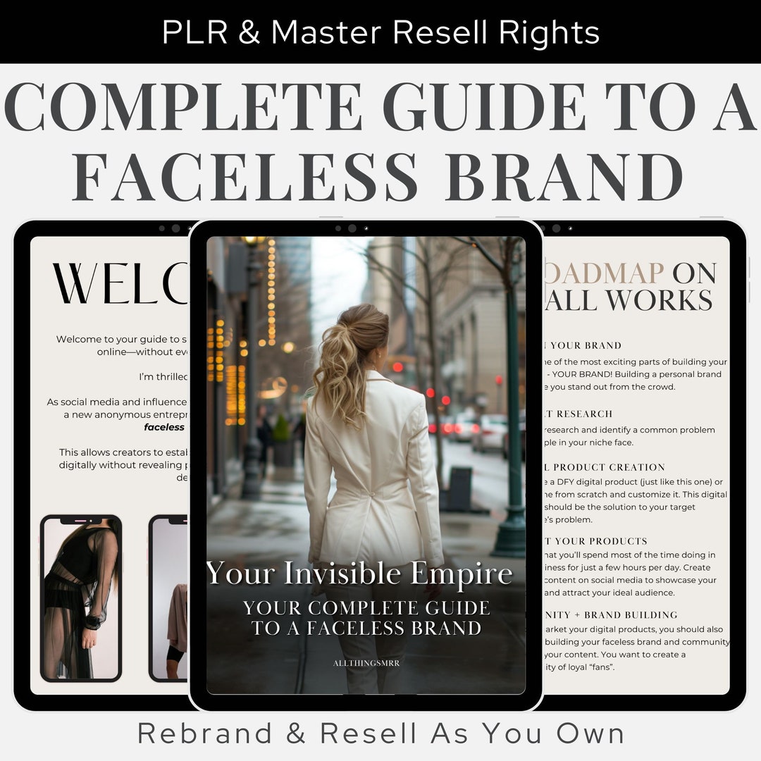 Faceless Digital Marketing Guide: Build Your Brand (MRR PLR) - Etsy