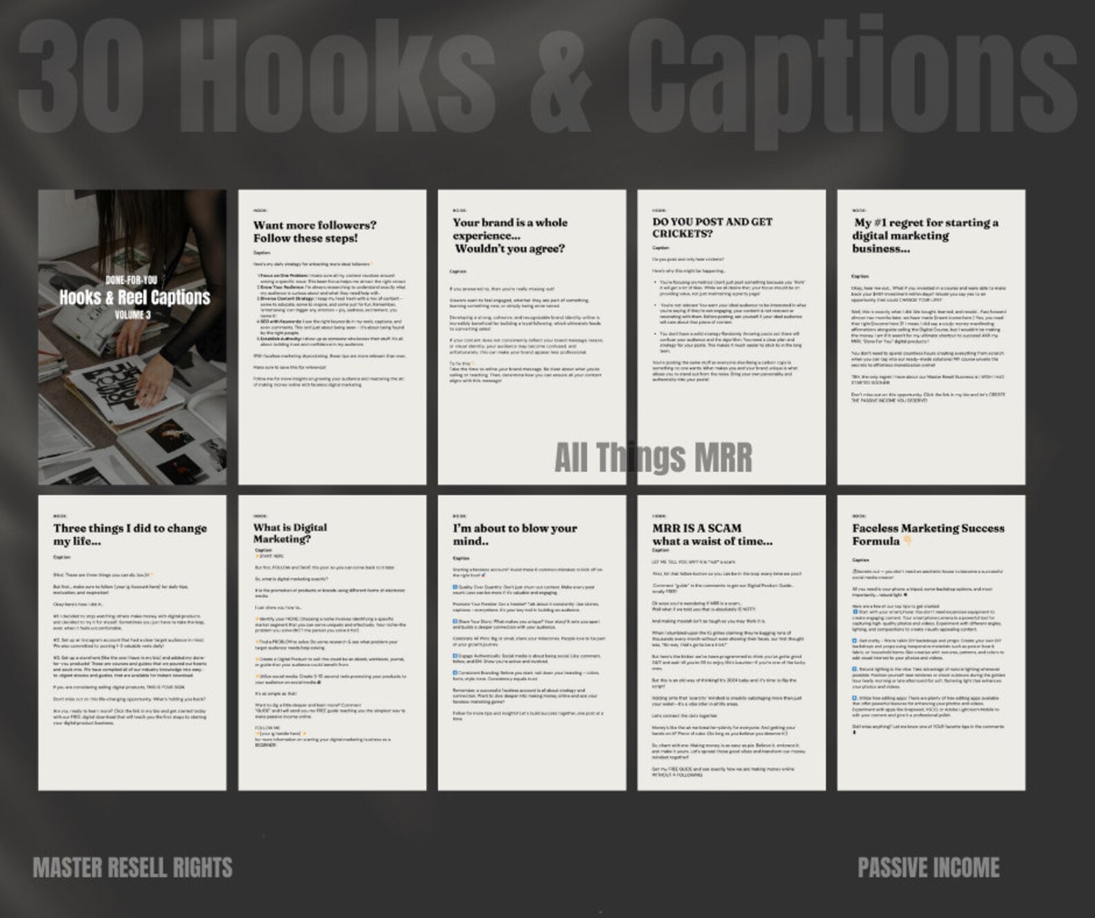 Instagram Reels Bundle: Hooks, Captions, Covers - Faceless Marketing ...