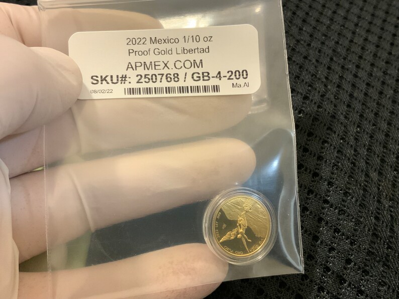 BLACKS ORIGINAL: Black Ribbon Gold Bezel 2022 PROOF 1/10th Ounce Pure ...