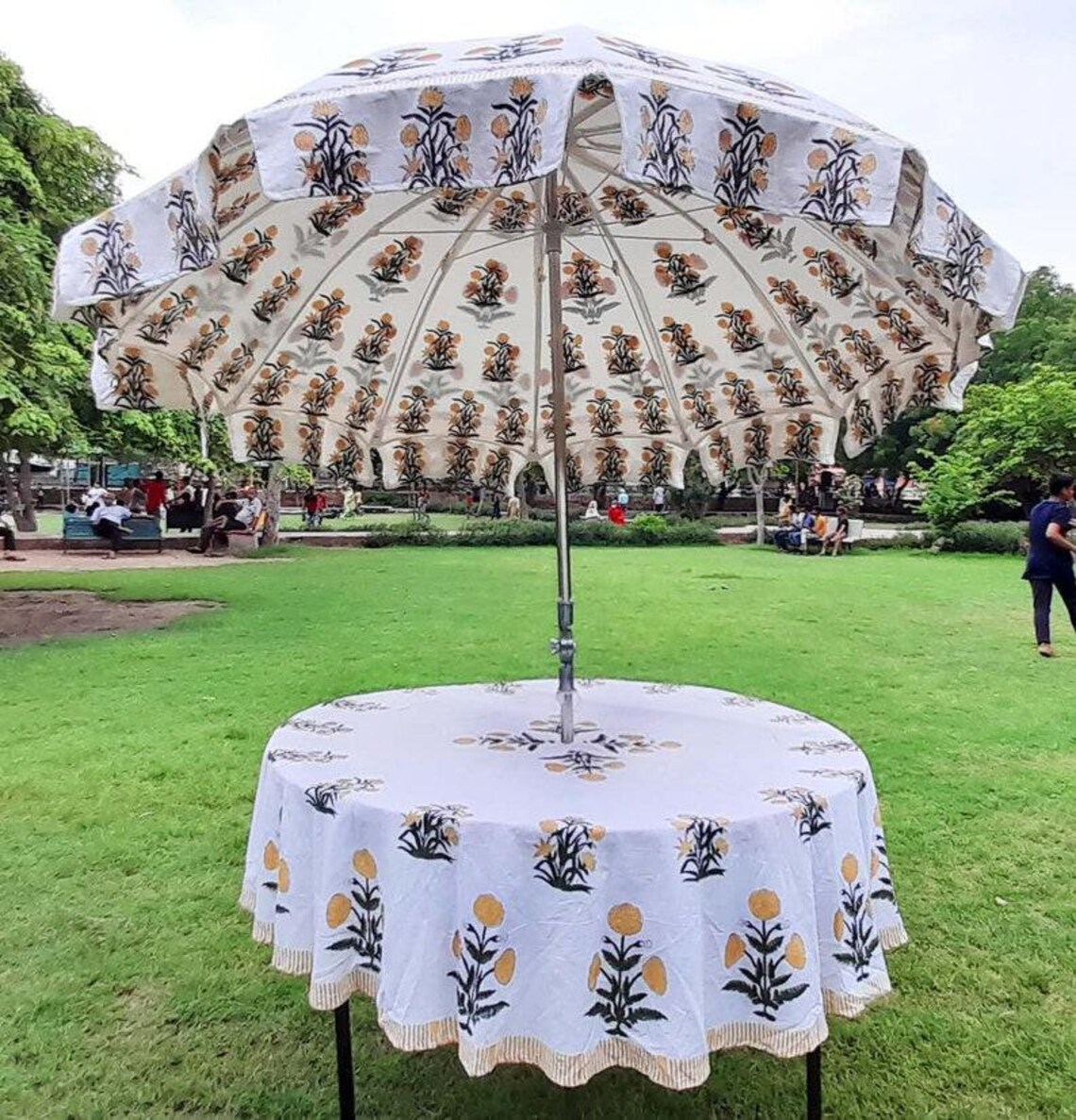 Beautiful Hand Block Printed Umbrella, Indian Handmade Large Big ...