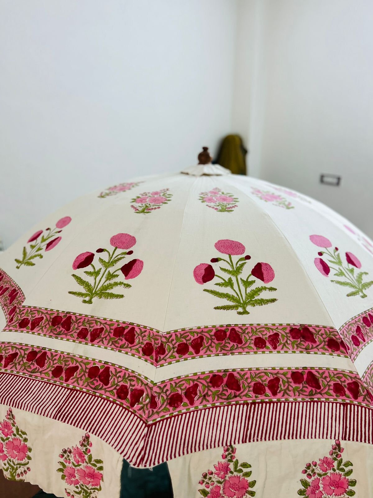 Beautiful Hand Block Printed Umbrella, Indian Handmade Large Big ...