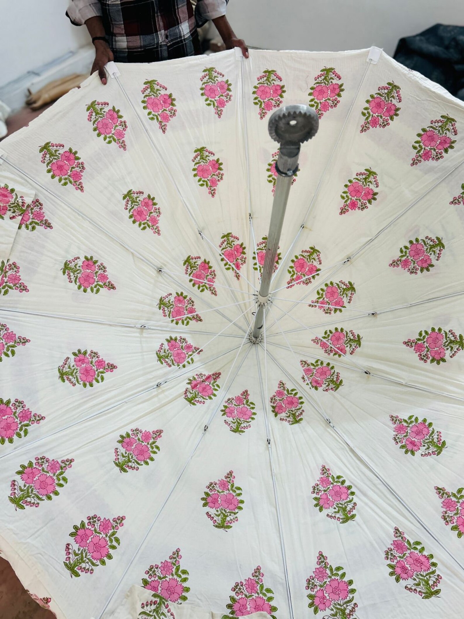 Beautiful Hand Block Printed Umbrella, Indian Handmade Large Big ...