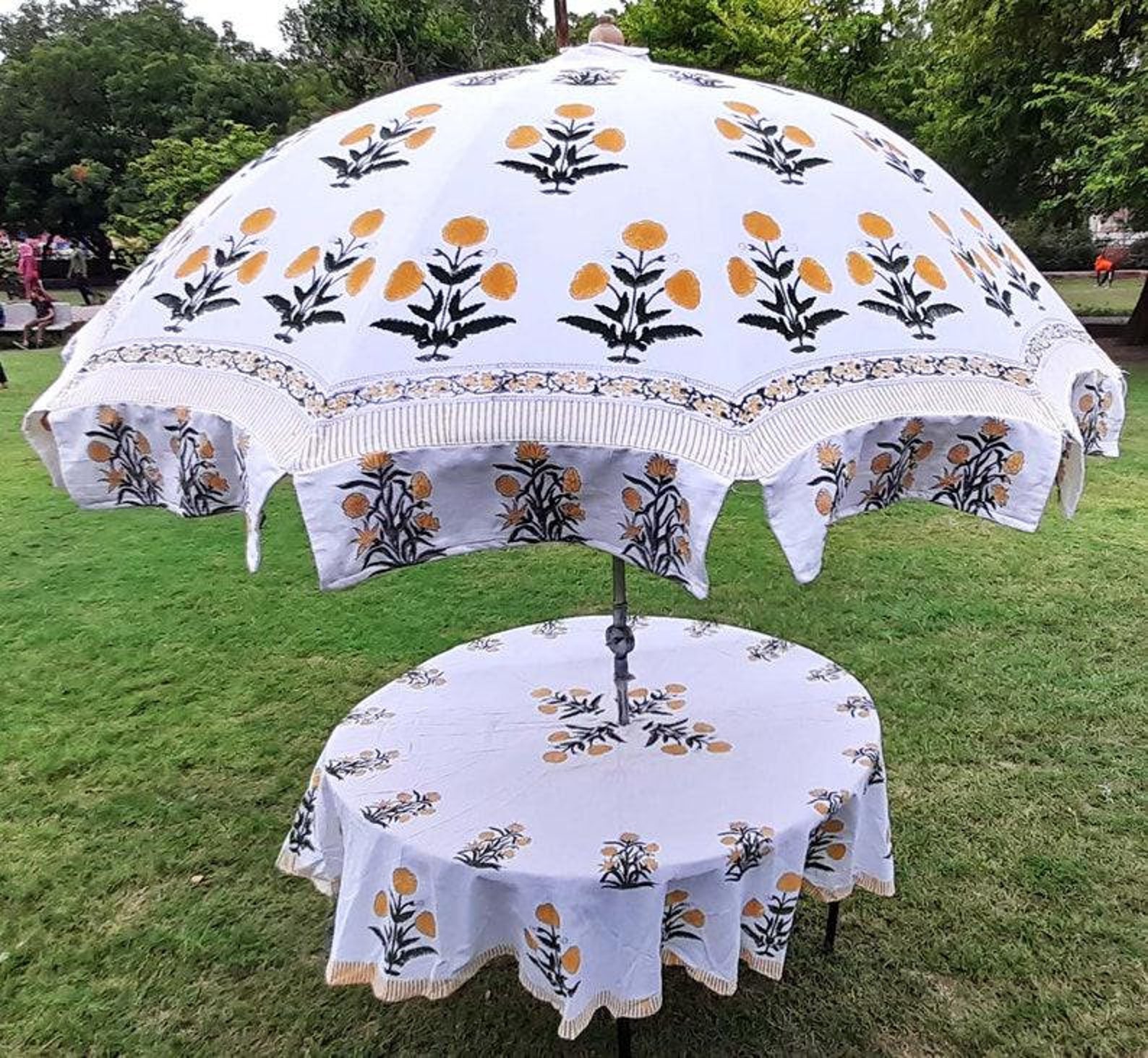Beautiful Hand Block Printed Umbrella, Indian Handmade Large Big ...