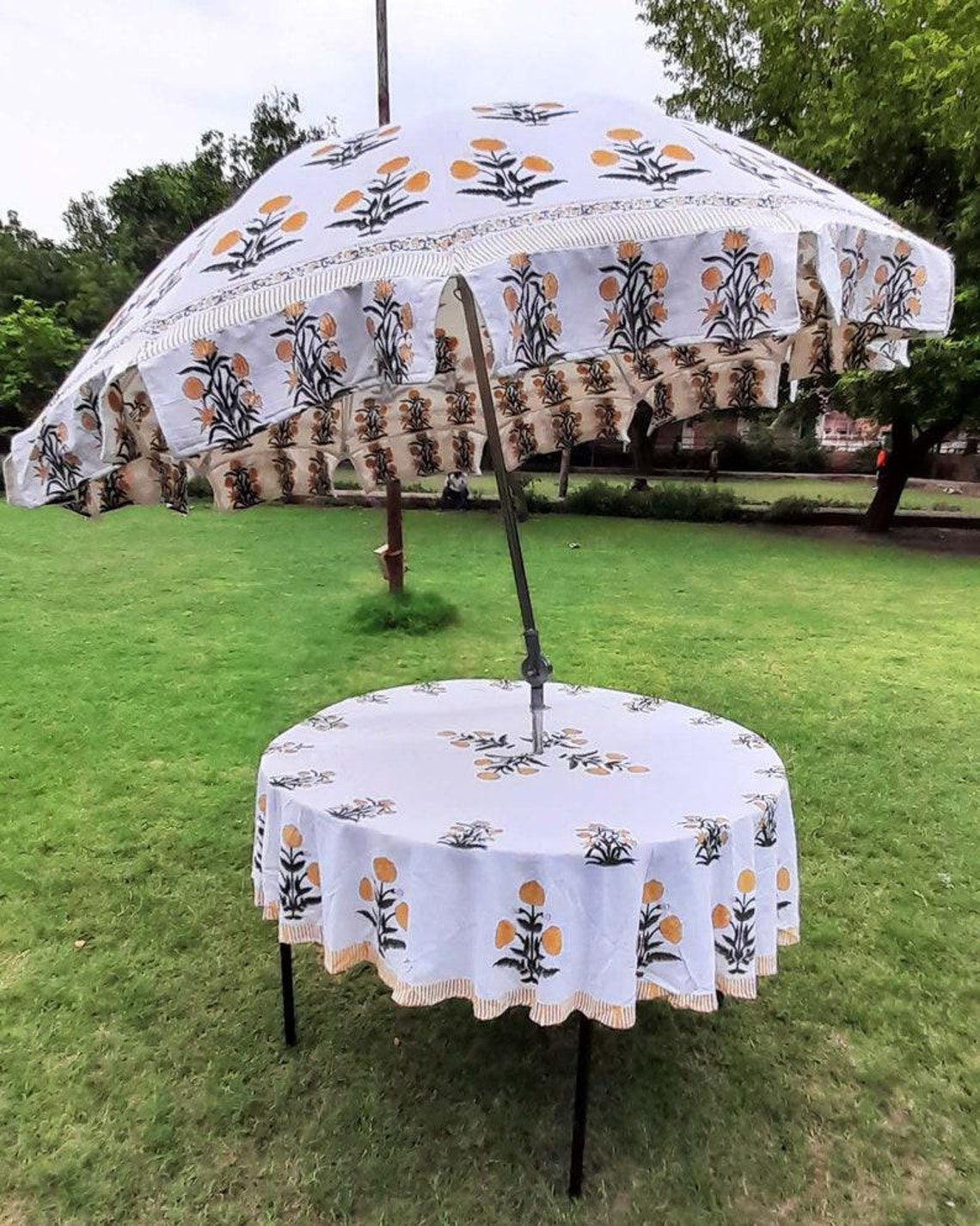 Beautiful Hand Block Printed Umbrella, Indian Handmade Large Big ...