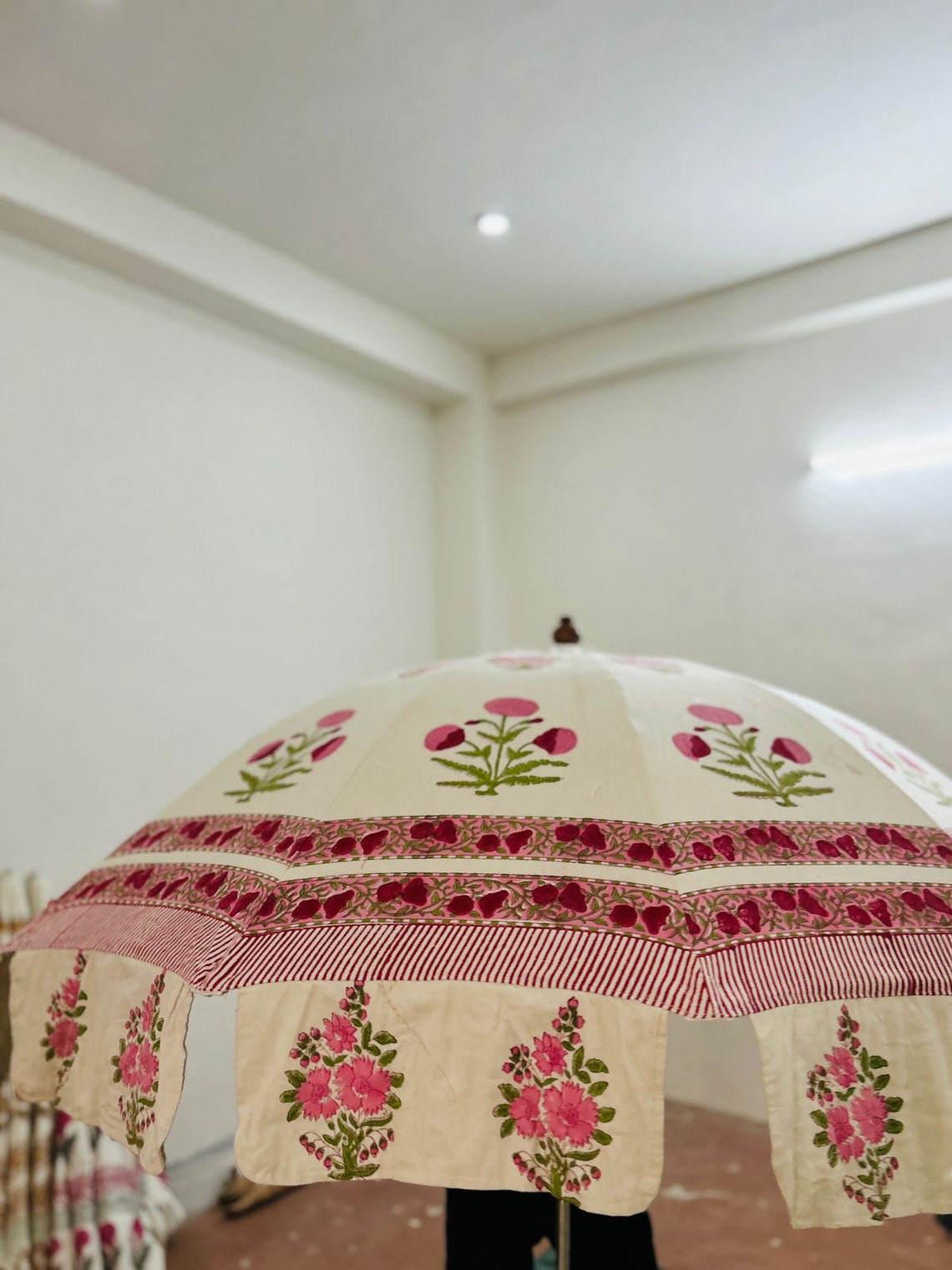 Beautiful Hand Block Printed Umbrella, Indian Handmade Large Big ...