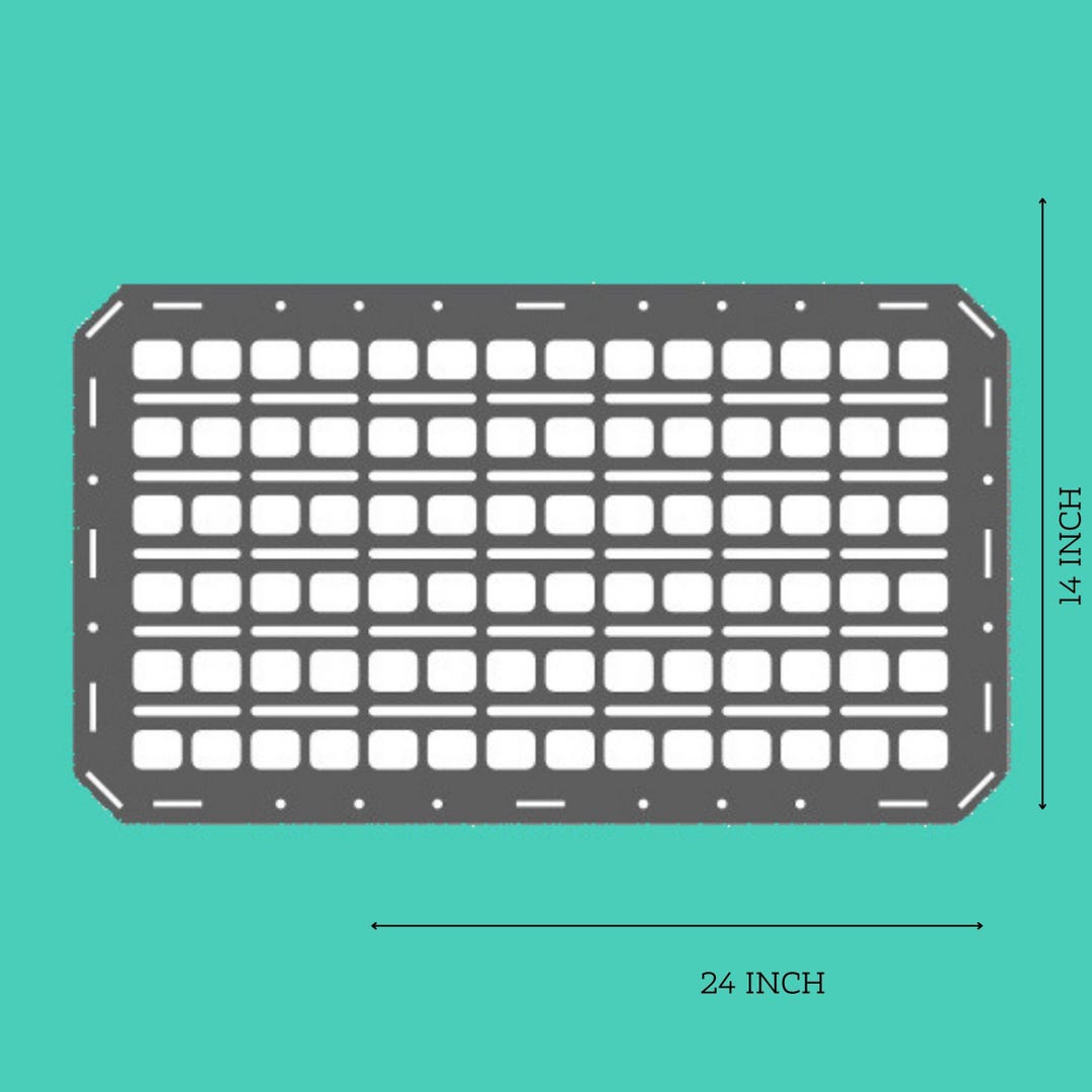 DIY MOLLE Panel Dimensions 24x14 Inches 350x610 Mm Custom Cnc Dxf Files ...