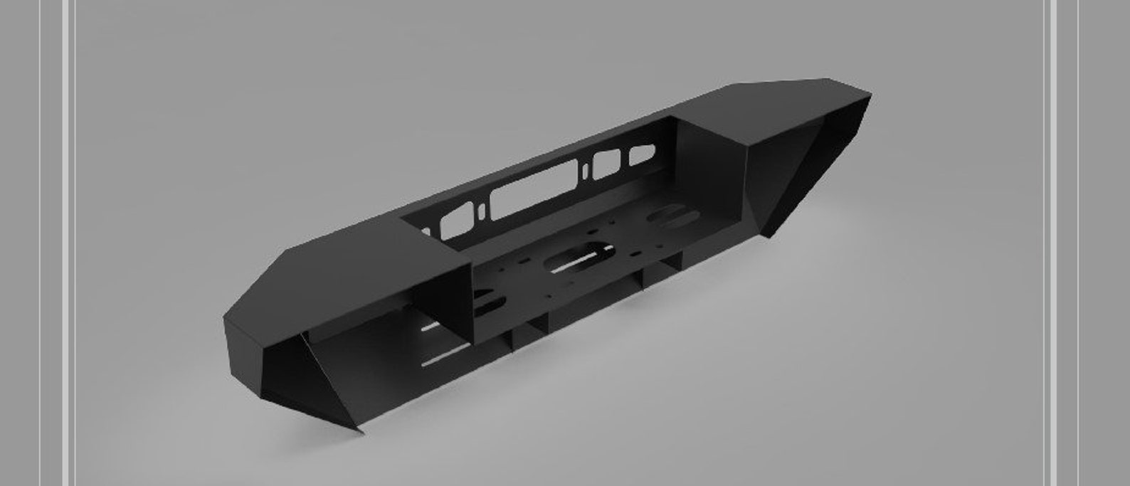 Jeep Wrangler Front Bumper DXF Files: DIY Winch Mount (2D & 3D CAD) - Etsy