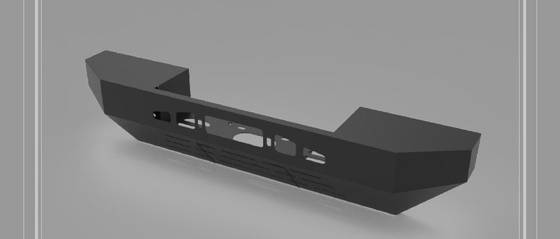 Jeep Wrangler Front Bumper DXF Files: DIY Winch Mount (2D & 3D CAD) - Etsy