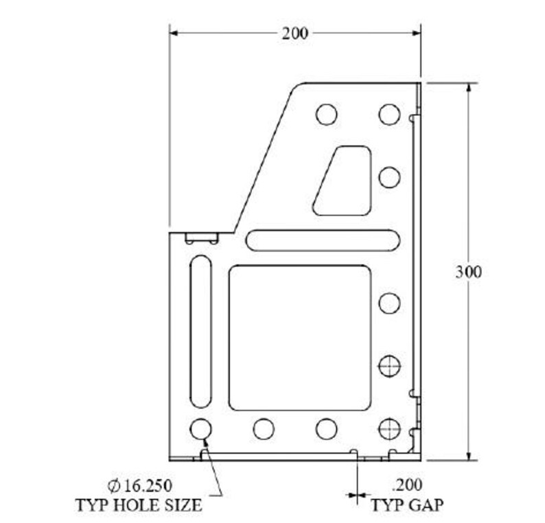 Heavy-duty Welding Square DXF File | CNC and Laser Cut Bracket - Etsy