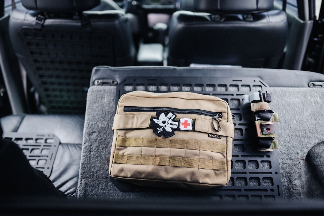 Molle Panel Organizer Rear Seat of a Car, Molle Panel DXF Files, CNC ...