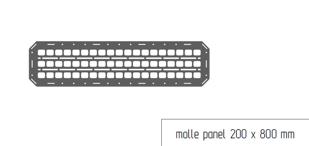 DIY MOLLE Panel Dimensions 200x800 Mm - Custom Cnc Dxf Files for Under ...